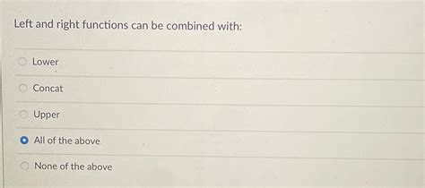Solved Left And Right Functions Can Be Combined