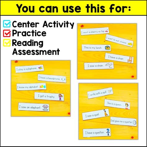 Digraph Sentence Flashcards Sentence Strips By The Joy In Teaching