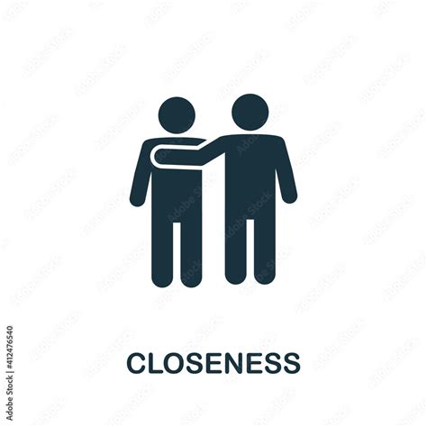 Closeness Icon Simple Element From New Normality Collection Filled Monochrome Closeness Icon