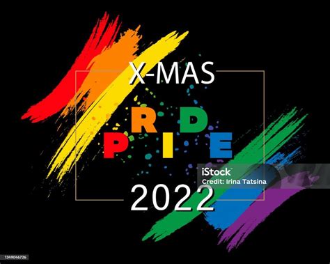 메리 크리스마스 프라이드 달과 국기 배너와 함께 행복 한 새해 2022 로고 카드 무지개 프라이드 크리스마스 트리 기호 마음과 Lgbt 성적 소수 민족 게이와 레즈비언