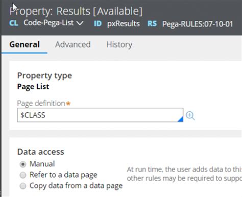 Class Of The Response Data Transform Of List Structure Data Page Code Pega List Support Center