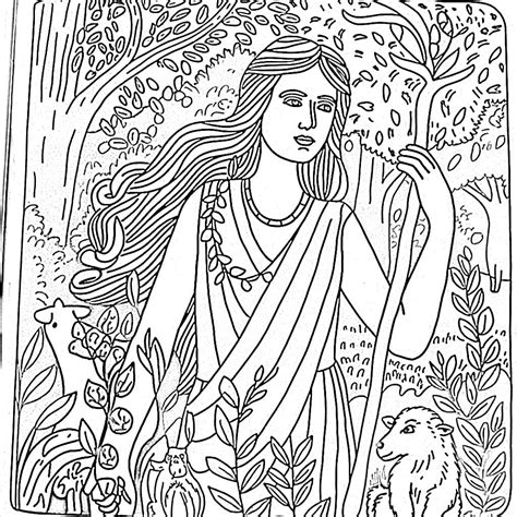 Mother Nature Free Printable Coloring Page Download Print Or Color