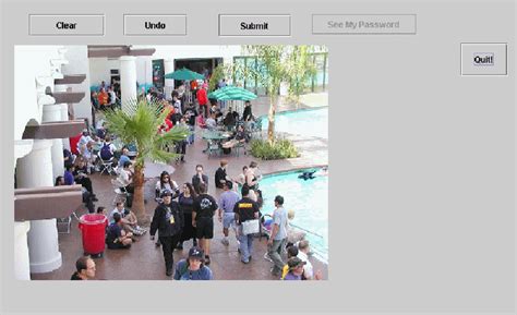 Graphical Password Interface Used In Experiment Download Scientific