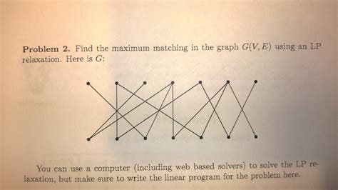 problem 2 find the maximum matching in the graph