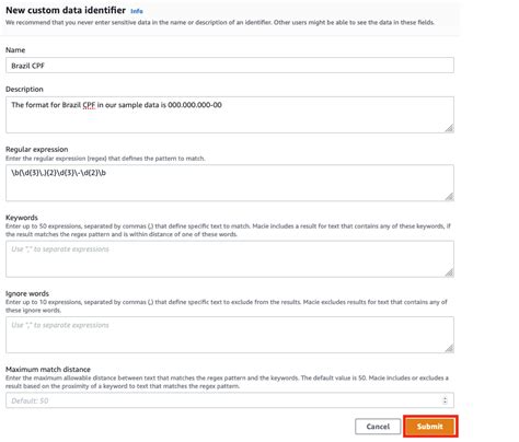 discover sensitive data by using custom data identifiers with amazon