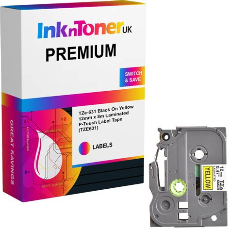 Premium Compatible Brother TZe Black On Yellow Mm X M Laminated P Touch Label Tape