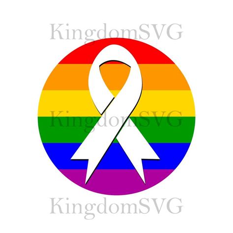 Rainbow Flag Ribbon Lgbt Svg Lgbt Svg Rainbow Svg Gay Svg Inspire