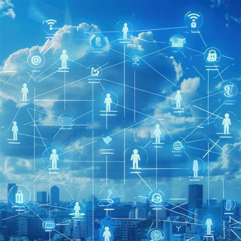 Digital Animation Of Social Media Icons Connected To Each Other Forming A Connected Network