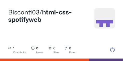Github Bisconti03html Css Spotifyweb
