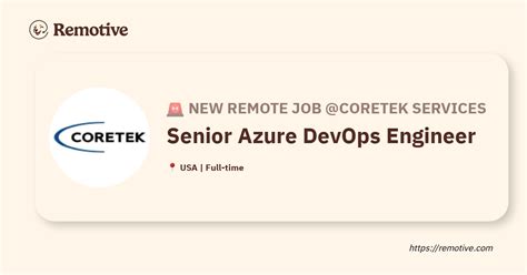 [hiring] Senior Azure Devops Engineer Coretek Services