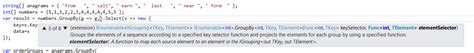 C Understanding Overloads Of Groupby In Linq Stack Overflow