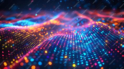 abstract digital data flow vector illustration with glowing binary code