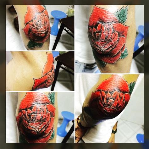 My Elbow Rose Tattoo Rose Tattoo On Elbow American Traditional Rose