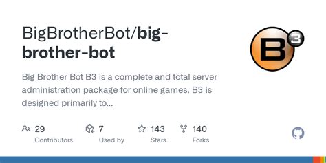 Github Bigbrotherbot Big Brother Bot Big Brother Bot B3 Is A Complete And Total Server