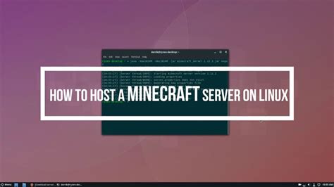 How To Host A Minecraft Server On Linux Youtube
