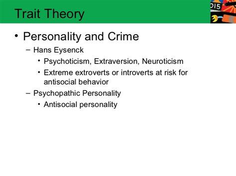 Chapter 5 Trait Theory