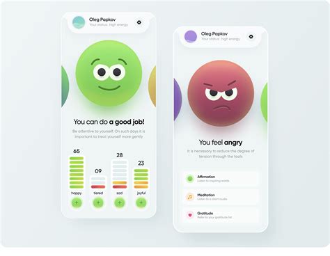 emotion tracker mobile app mental health behance
