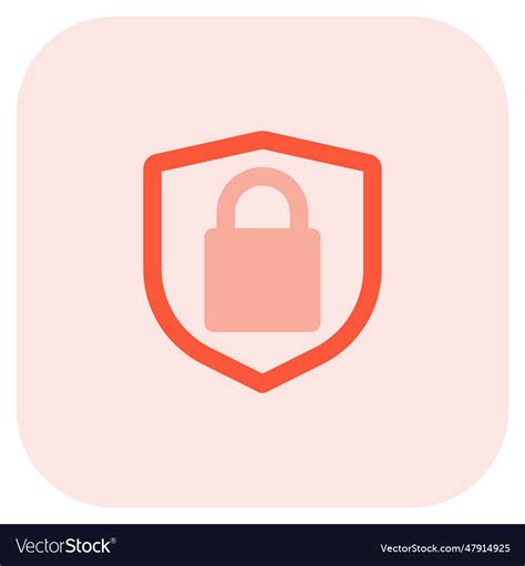 Security Shield Software Installed For Protection Vector Image