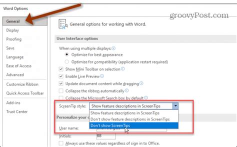 How To Turn Off ScreenTips In Microsoft Word