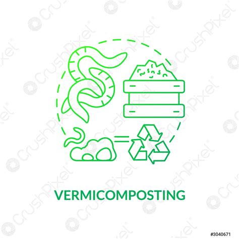 Vermicomposting Concept Pictogram Stock Vector 3040671 Crushpixel