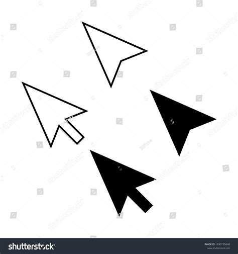 Clean Vector Modern Set Arrow Cursors เวกเตอรสตอก ปลอดคาลขสทธ