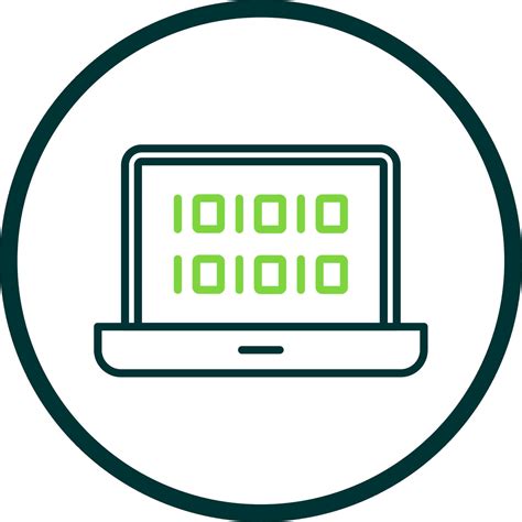 Binary Code Line Circle Icon Design 43633477 Vector Art At Vecteezy