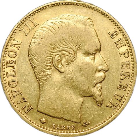 Монета 20 франков 1859 Bb Франция купить по цене 64 800 руб в