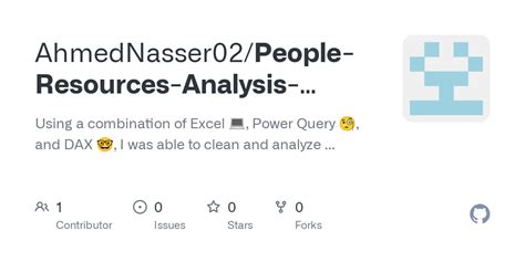 GitHub AhmedNasser People Resources Analysis Dashboard Using A Combination Of Excel