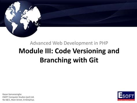 Advanced Web Development In Php Code Versioning And Branching With