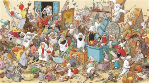 A Humorous Cartoon Depicting The Chaos Of Preparing Premium Ai