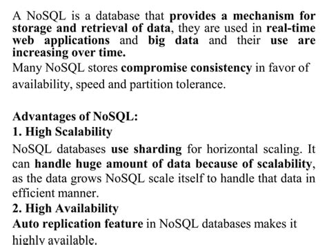 nosql databases intrduction powerpoint presentaion pptx databases computer software and