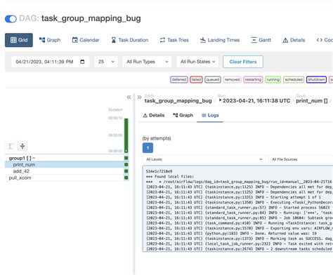 Taskgroup Dynamically Mapping Does Not Show Log In Airflow Ui · Issue