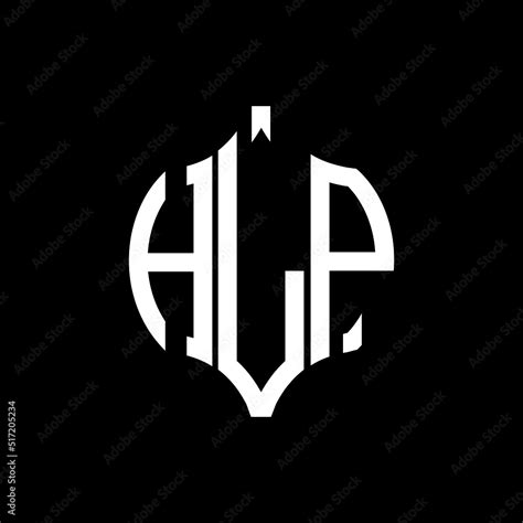 Hlp Letter Logo Hlp Best Black Background Vector Image Hlp Monogram Logo Design For