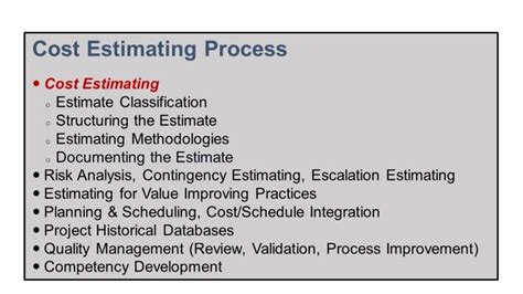 Kul Bhushan Uppal On Linkedin Steps Of Cost Estimating Process