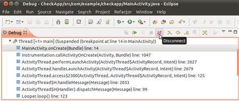 How To Terminate Android Application While Debugging In Eclipse Stack
