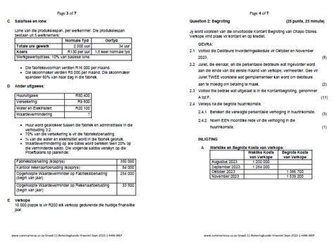 Graad 11 Rekeningkunde September Vraestel En Memo 2023 1 Classroom101