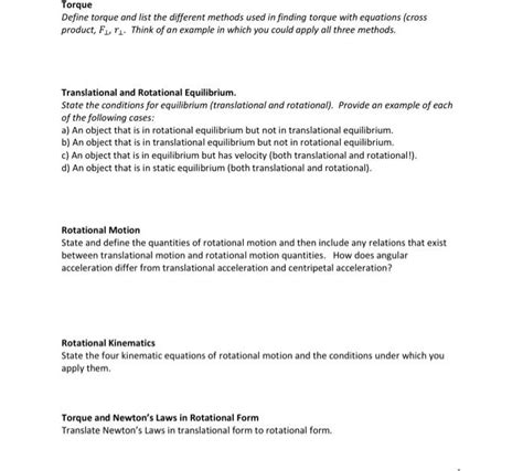 Solved Torque Define Torque And List The Different Methods Chegg Com
