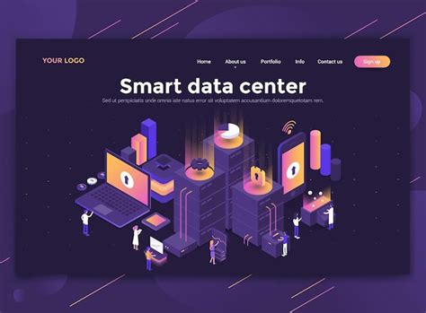 Premium Vector Modern Flat Design Isometric Concept Landing Page