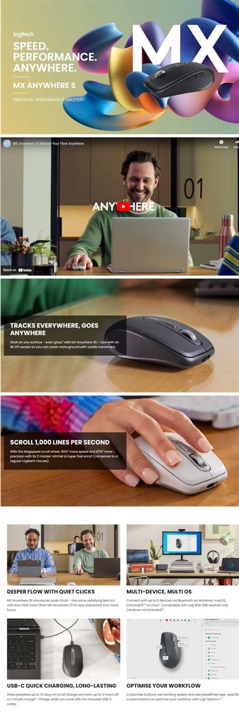 Logitech Mx Master S Advanced Wireless Bluetooth Mouse Dpi Usb Pale Gray Year