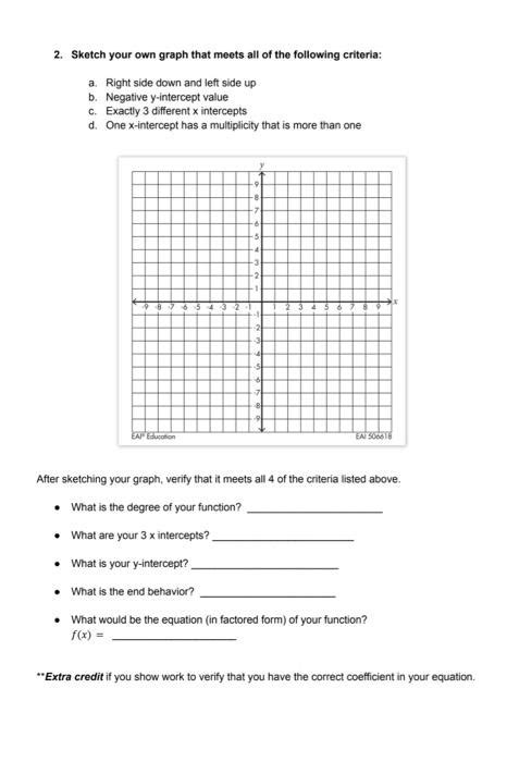 solved 2 sketch your own graph that meets all of the