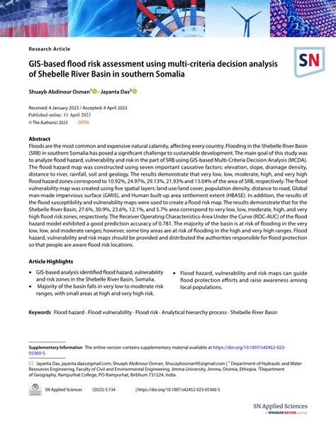 Pdf Gis Based Flood Risk Assessment Using Multi Criteria Decision