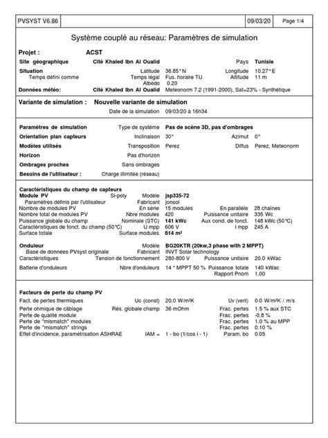 Pvsyst Rapport Pdf Pdf
