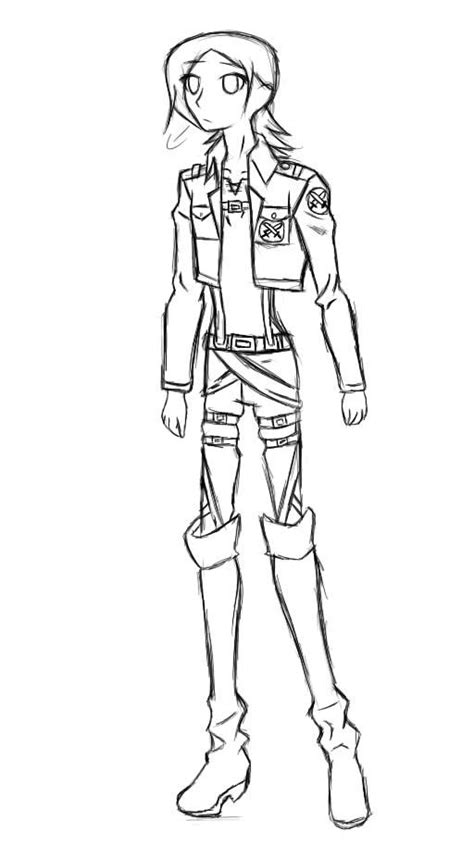 Me In The Scout Regiment Outfit Sketch By Creepyzelderp On Deviantart