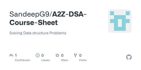github sandeepg9 a2z dsa course sheet solving data structure problems