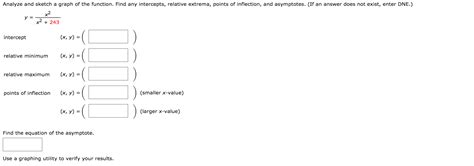 solved analyze and sketch a graph of the function find any