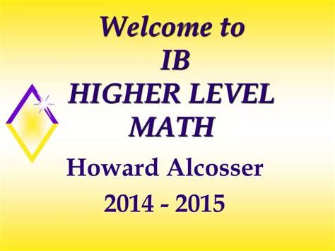 Ppt Welcome To Ib Higher Level Math Powerpoint Presentation Free Download Id 6596409