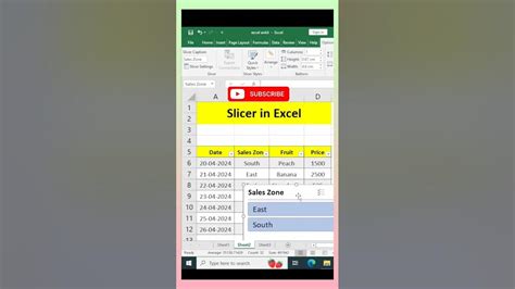 slicer in excel ms excel excel excel exceltutorial exceldata