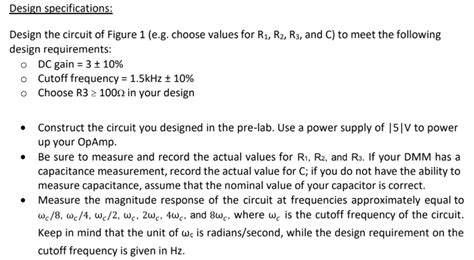 Solved The Circuit Of Figure Is A Non Inverting Low Pass Chegg Com