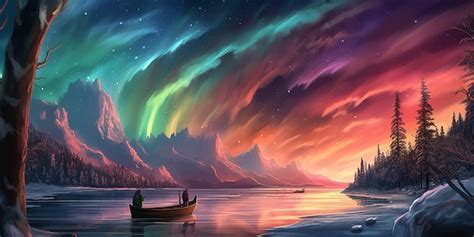 Premium Photo Aurora Background
