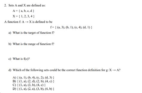 Solved Worksheet 1 Functions Introduction 1 Let X 1 Chegg Com